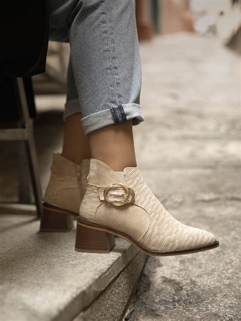 Botín Tacón Beige para Mujer Tania12 Tienda online MLV Shoes