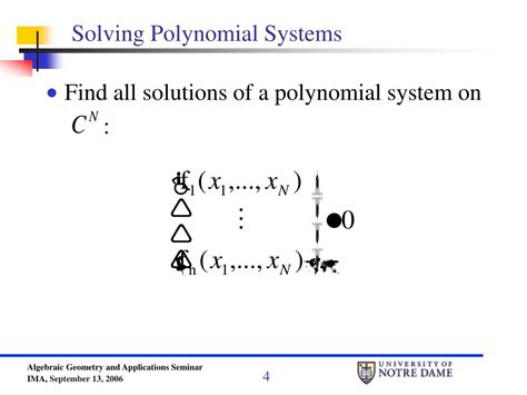 Ppt Solving Polynomial Systems By Homotopy Continuation Powerpoint