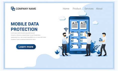 Premium Vector Data Protection Concept With People Protecting Data On
