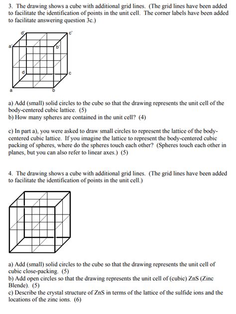 Solved The Drawing Shows A Cube With Additional Grid Chegg