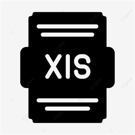 Ikon File Xls Gaya Padat Tipe Spreadsheet Ikon Format Ekstensi