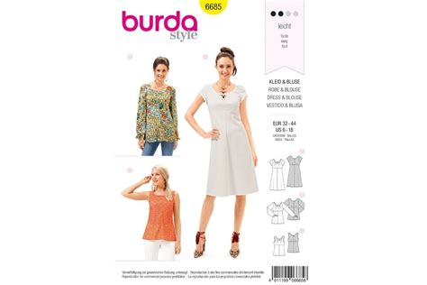 Schnittmuster Burda Style Kleid Bluse Der Buntspecht Shop