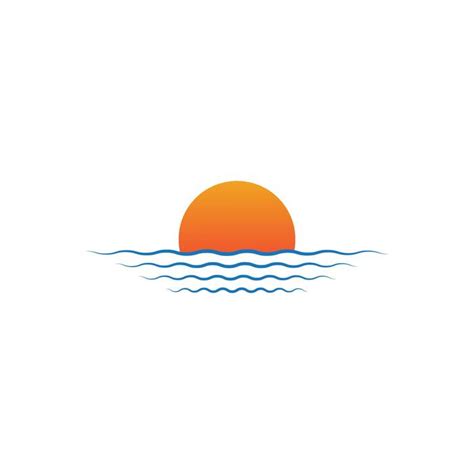 Ocean Sunset Logo Vector Art Icons And Graphics For Free Download