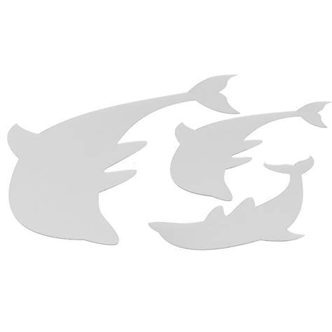 Pwshymi Sticker Mural Autocollant Mural Miroir Forme De Dauphins Fond