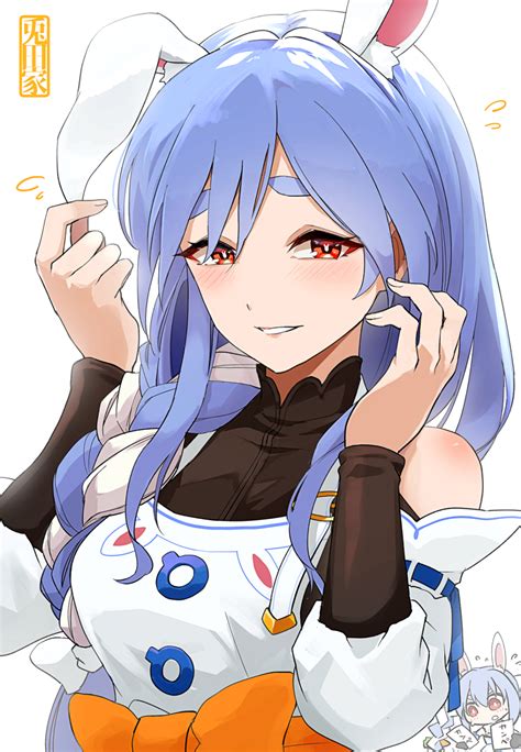 Safebooru 2girls Animal Ear Fluff Animal Ears Blue Hair Blush Braid