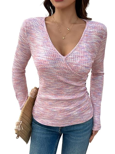 Buyisi Round Neck Slim Fit Long Sleeve T Shirt White L