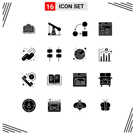 Pictogram Set Of Simple Solid Glyphs Of Code Web Gass Browser Strategy Editable Vector Design