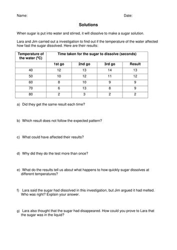 science homework interpreting data teaching resources
