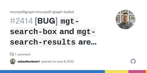 Bug `mgt Search Box` And `mgt Search Results` Are Missing The Docs In