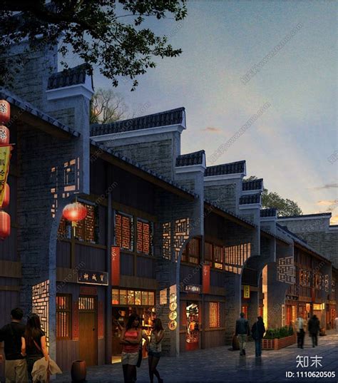 民国风古镇老街历史建筑修缮设计效果图欣赏【知末效果图】5021831844