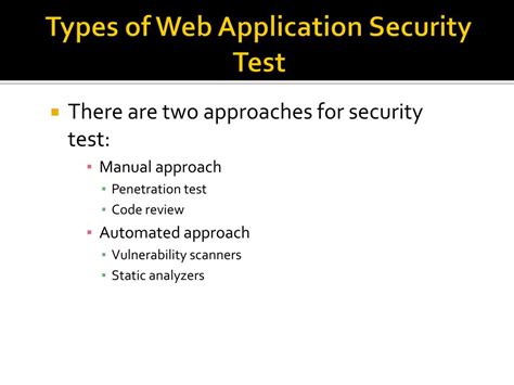PPT A Framework For Automated Web Application Security Evaluation PowerPoint Presentation ID