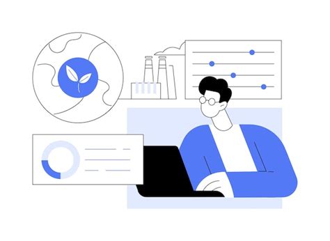 Premium Vector Data Scientist Abstract Concept Vector Illustration Confident Man Working With