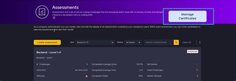How To Create Or Modify An Assessment Certificate Secure Code Warrior