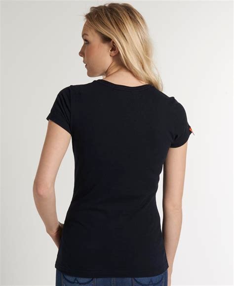 Womens Vintage Glitter T Shirt In Eclipse Navy Superdry Uk