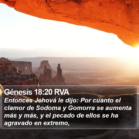 Génesis 18 20 RVA Entonces Jehová le dijo Por cuanto el clamor de