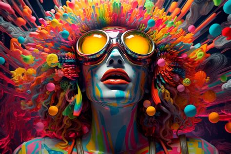 Premium Ai Image Hallucination Of A Person Action Of Nacrotics Creativity A Surge Of Emotions