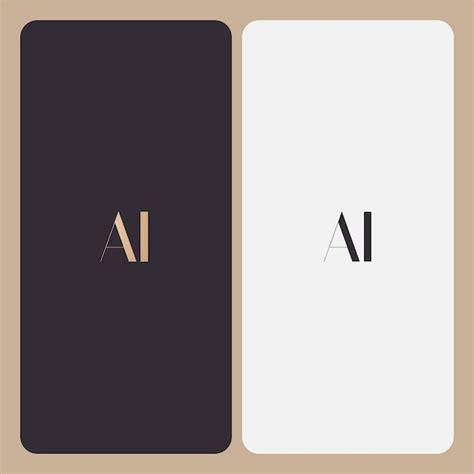 Векторное изображение дизайна логотипа ИИ Премиум векторы