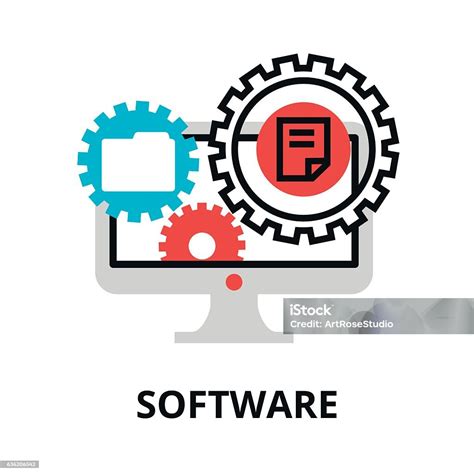 Konsep Ikon Perangkat Lunak Untuk Desain Grafis Dan Web Ilustrasi Stok
