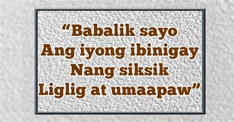 Babalik Sayo Ang Iyong Ibinigay