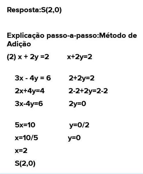 Resolva As Equações Utilizando O Método Da Substituição {x 2y 2