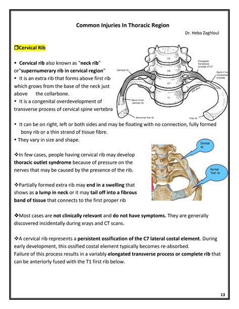 Solution Common Injuries In Thoracic Region Studypool