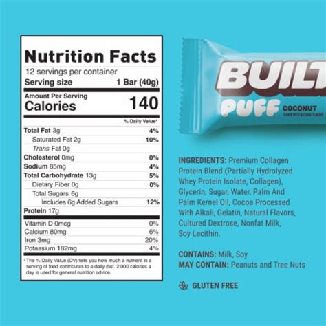 Built® Puff Coconut Protein Bar Case Lot Sale 12 Ct Kroger