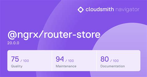 Ngrxrouter Store 2000 Npm Package Quality Cloudsmith Navigator
