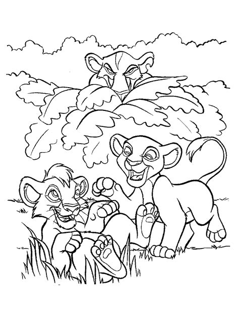 Desenho De O Rei Leão 2 Para Colorir Tudodesenhos