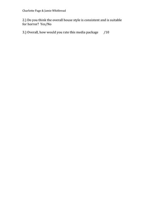 Focus Group Questionnaire Docx Horror Genres