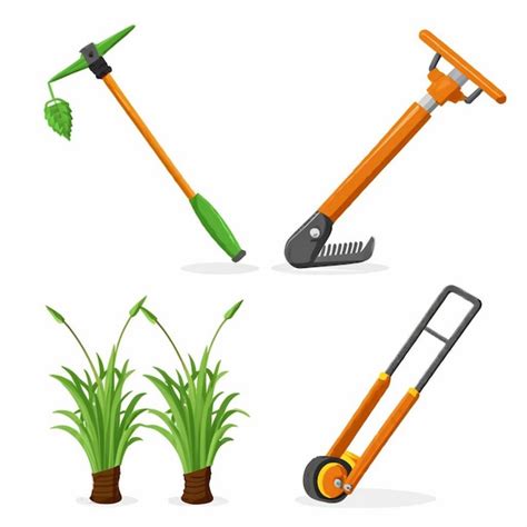 Premium Vector Weed Puller Set Vector Illustration