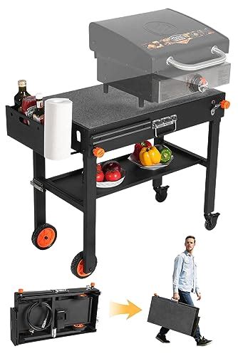 Jirichmi Outdoor Grill Table Blackstone Griddle Stand Bbq Prep Table