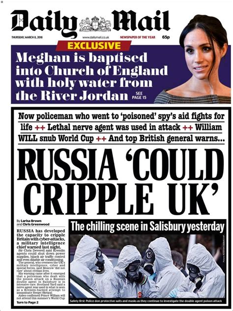 Newspaper Daily Mail United Kingdom Newspapers In United Kingdom