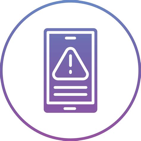 Mobile Warning Vector Icon 38122163 Vector Art At Vecteezy