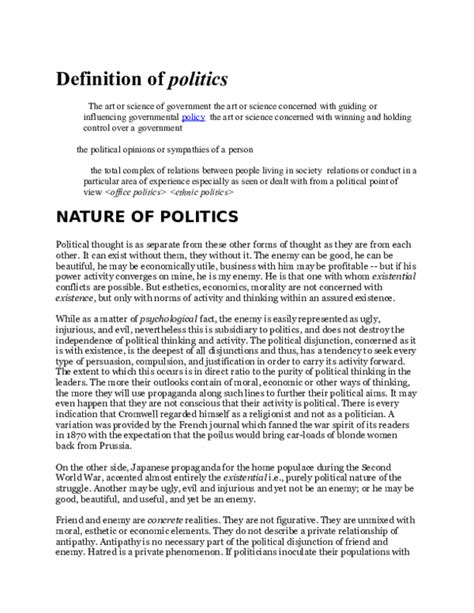 Politics Definition
