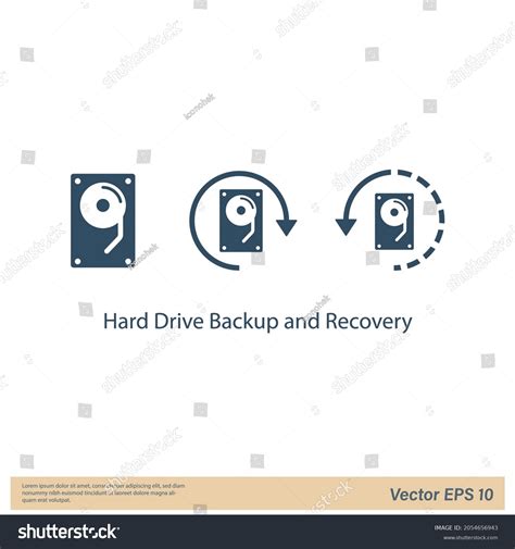 Hard Drive Backup Recovery Icon Symbol Stock Vector Royalty Free Shutterstock