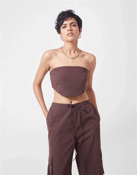 Tube Neckline Floral Top Newme