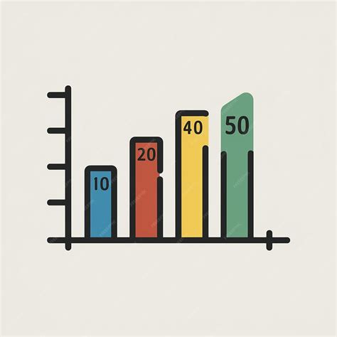 Vertical Bar Chart With Five Bars Of Different Heights Premium Ai