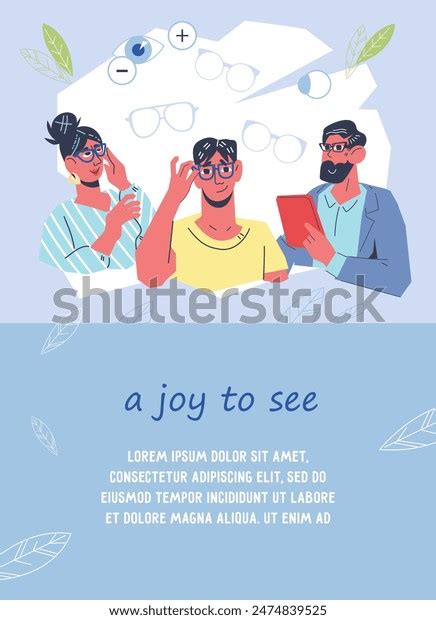 Banner Flyer Design Ophthalmology Optometry Flat Stock Vector Royalty