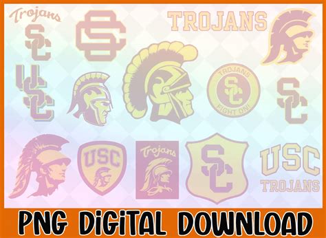 Bundle Usc Trojans Png Cricut Cut Files Layered Cut Files Etsy