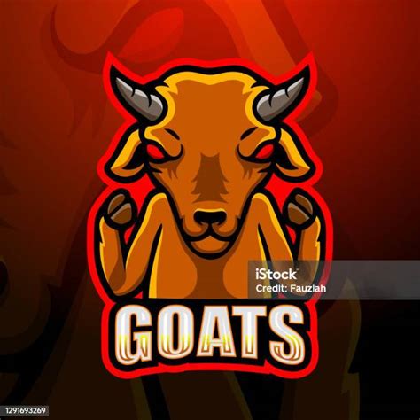 염소 마스코트 E스포츠 엠블럼 디자인 E스포츠에 대한 스톡 벡터 아트 및 기타 이미지 E스포츠 가축 게이머 Istock