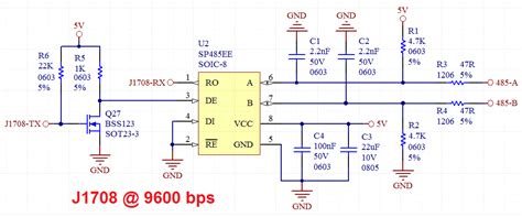 Serial J1708 Open Collector Rs485 At Higher Baud Rates Than 9600 Bps Electrical