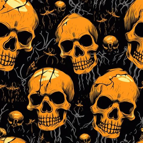 Premium Photo A Close Up Of A Bunch Of Skulls On A Black Background