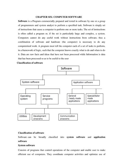 Chapter 6 Computer Software Chapter Six Computer Software Software