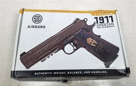 New Sig Sauer 1911 Spartan 177 Caliber Blowback Co2 Bb Air Pistol At