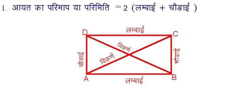 Rectangle Formula In Hindi Formula In Maths