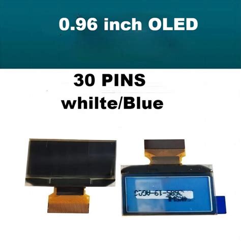 0 96 0 96 Inch 128x64 Resolution White Blue Display Vg 2864tswtg03 Oled Screen Soldering Type