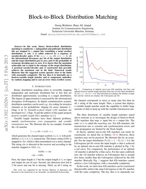 Pdf Block To Block Distribution Matching