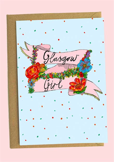 Glasgow Girl Banner Illustrated Card Penny Black