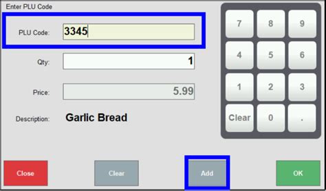 plu codes exatouch knowledge base
