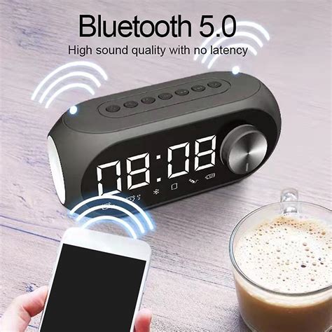 Alarm Clock Radio For Bedrooms With Color Night Light Dual Alarm